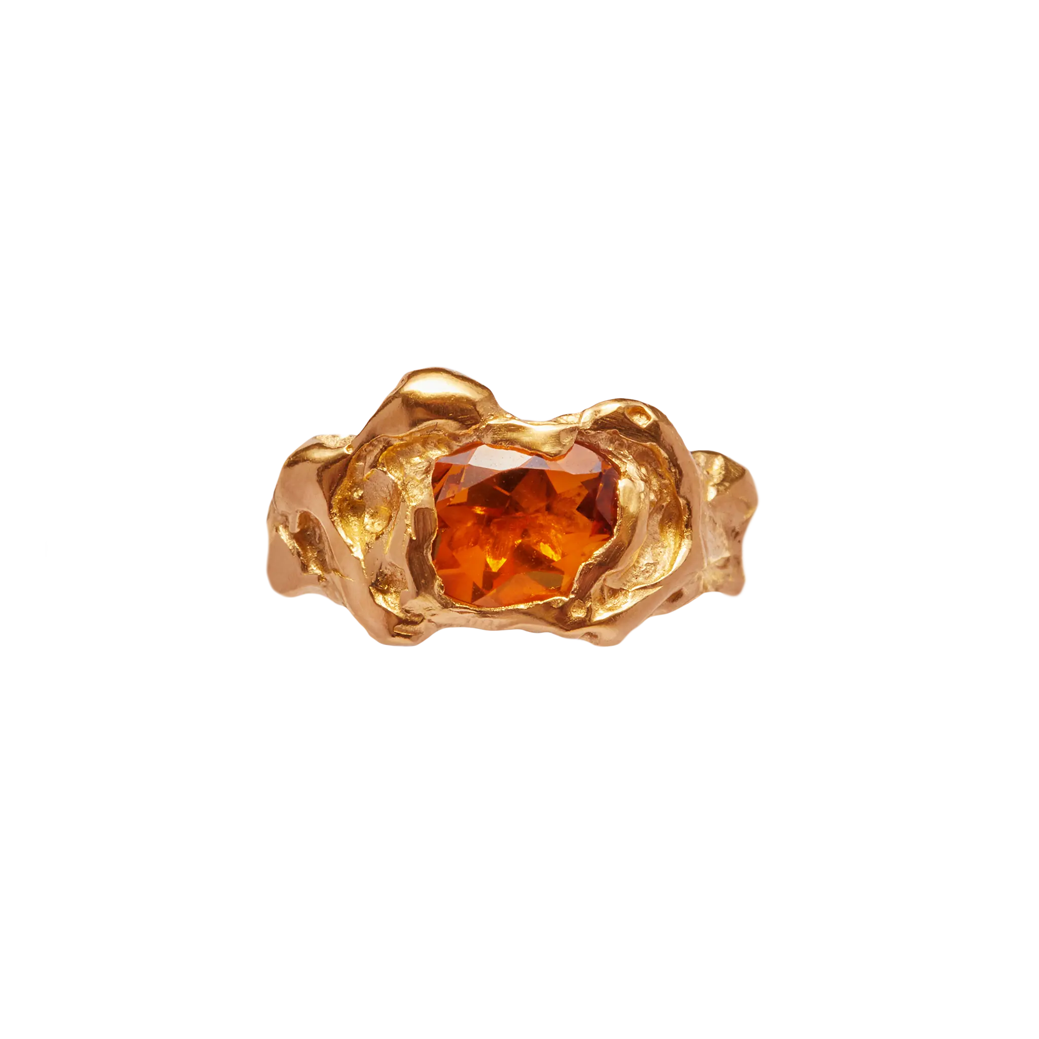 OLA ORANGE - Handmade gold plated ring | Simuero