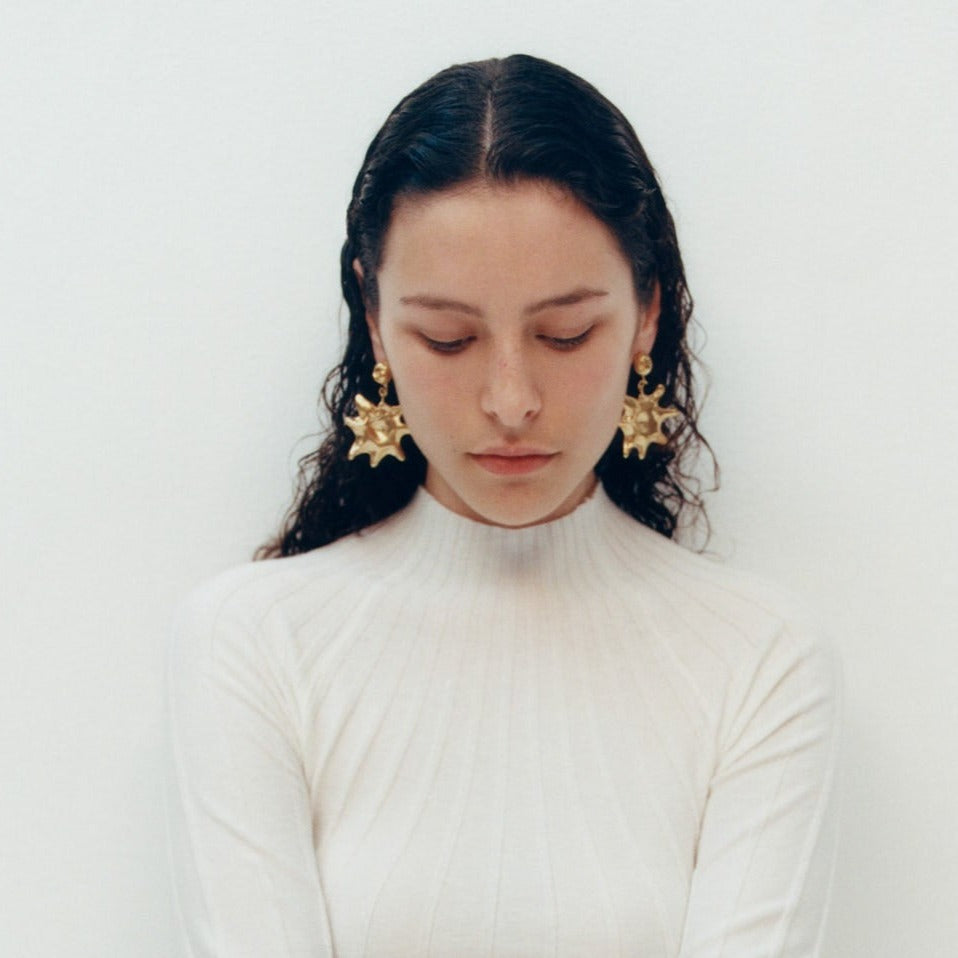 ASTRO - Handmade gold plated earrings | Simuero