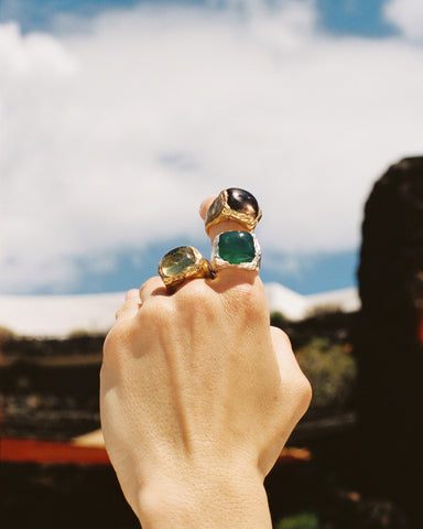 OLA BLUE - Handmade silver ring | Simuero